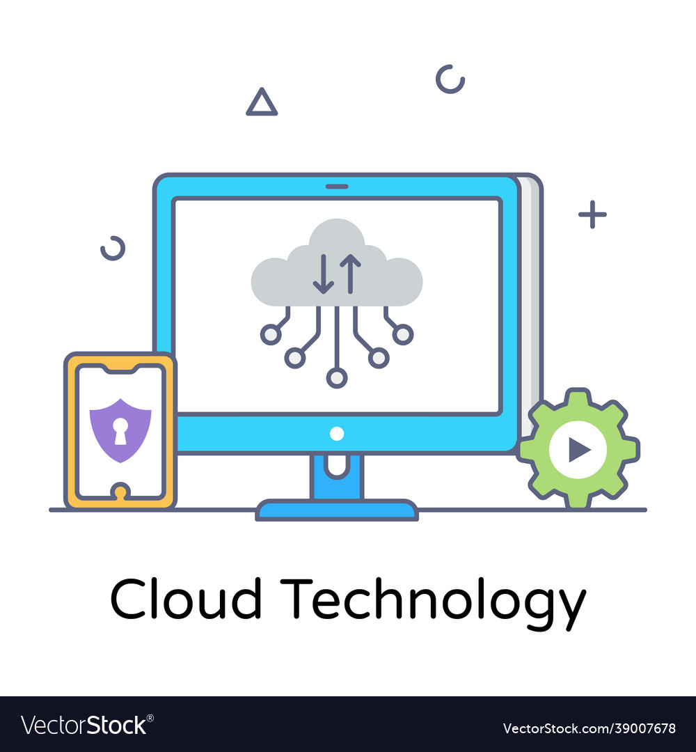 Cloud technology Royalty Free Vector Image - VectorStock