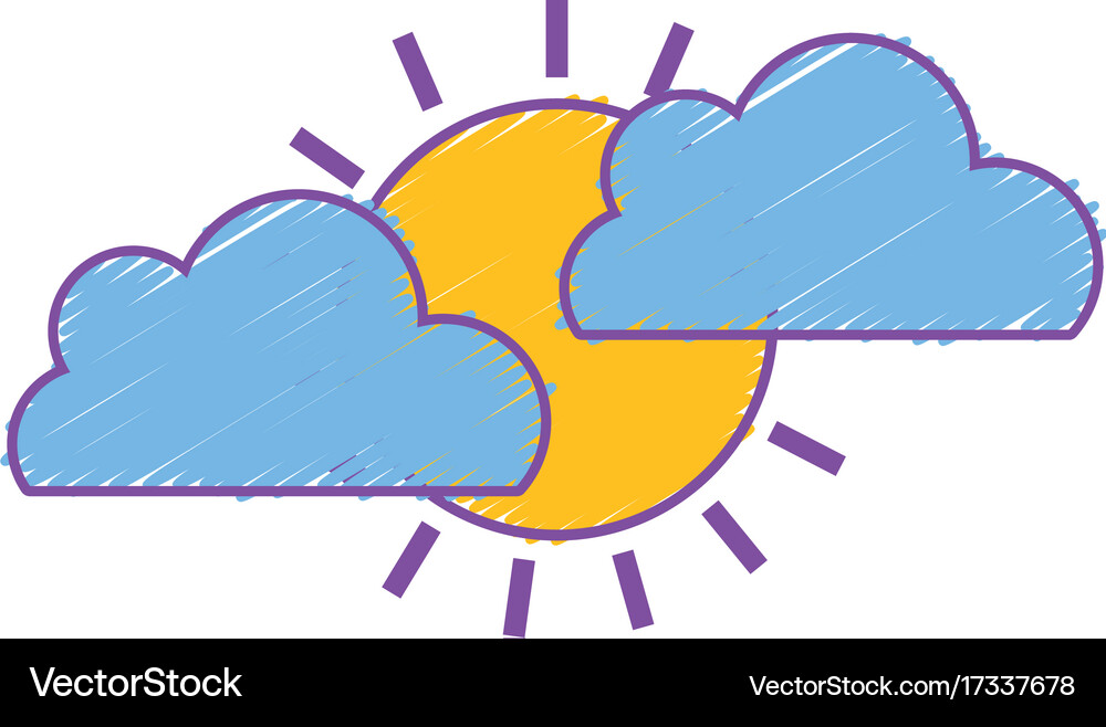 Clouds with tropical sun natural weather Vector Image