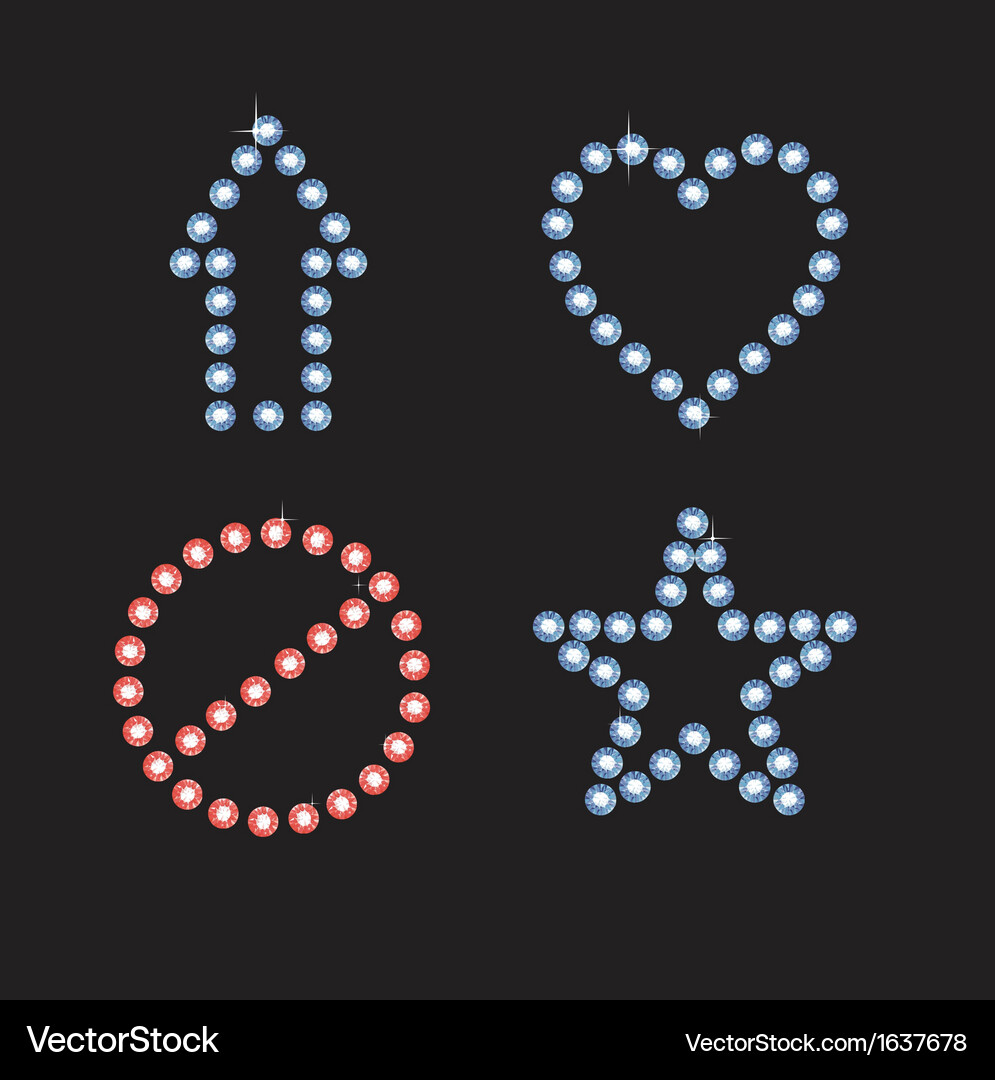 Diamond symbols Royalty Free Vector Image - VectorStock