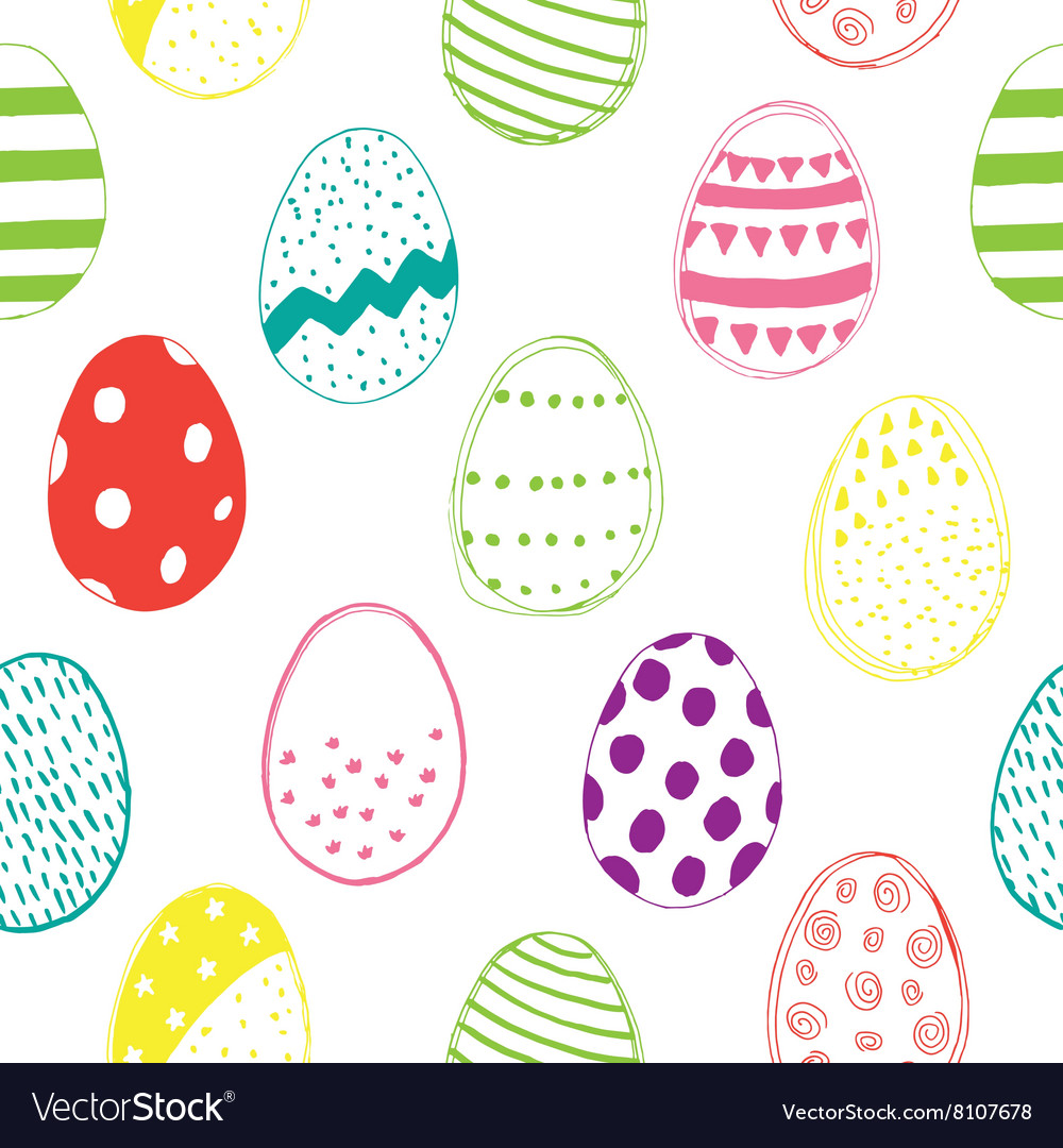 Easter pattern color Royalty Free Vector Image