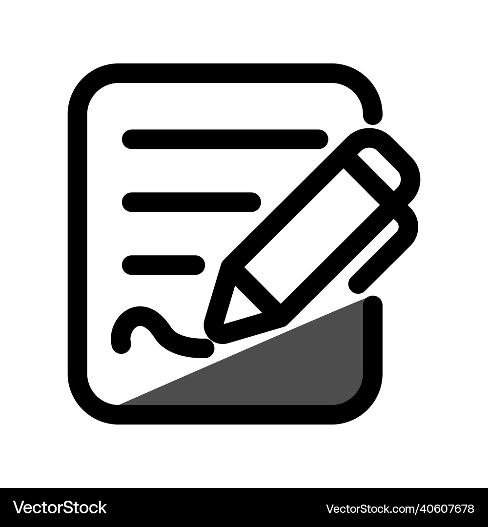 Graphic of pen icon Royalty Free Vector Image - VectorStock