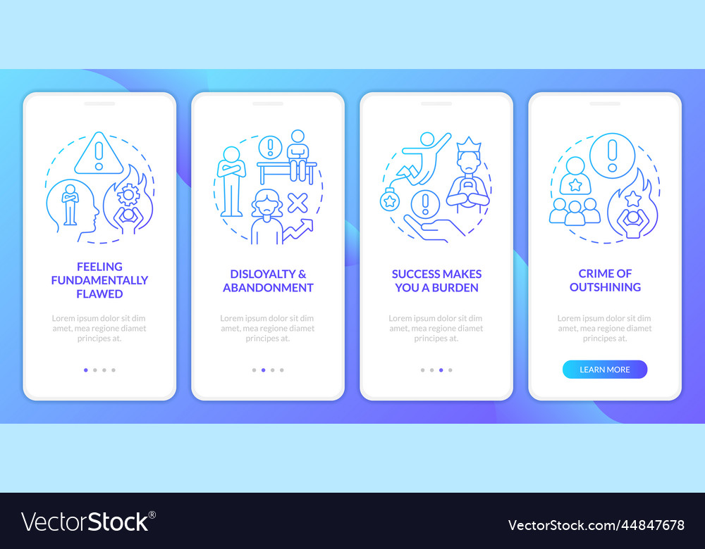 Hidden personal limitations blue gradient Vector Image