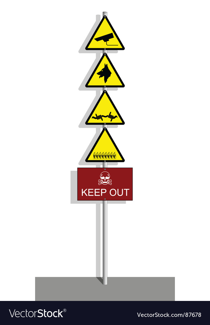Keep out Royalty Free Vector Image - VectorStock