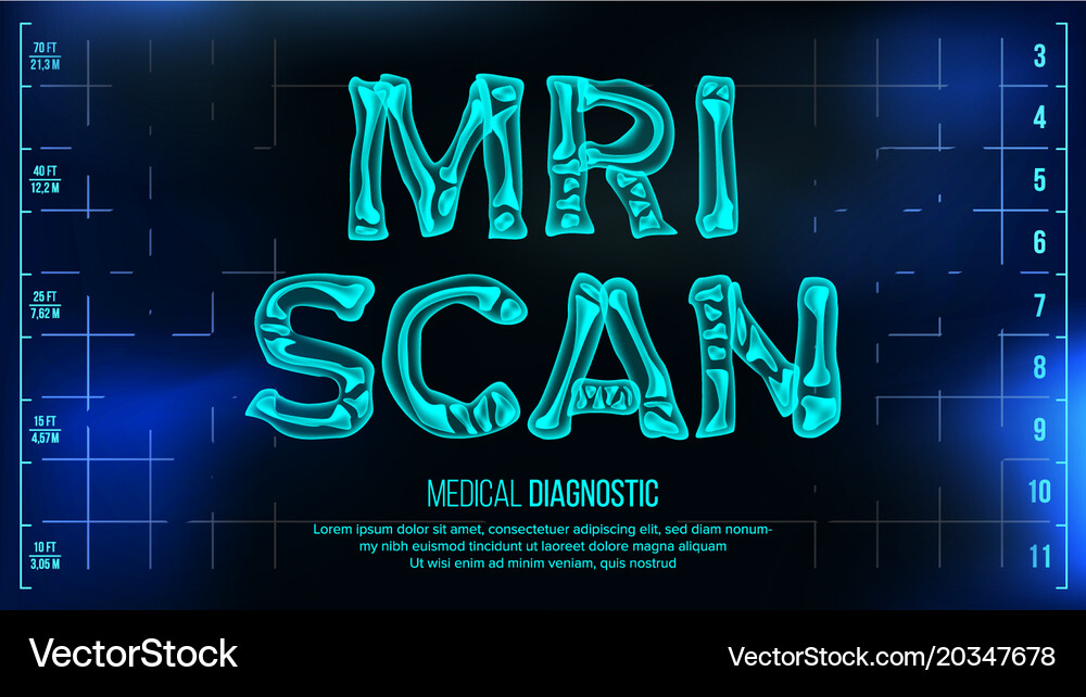 Mri scan banner medical background Royalty Free Vector Image
