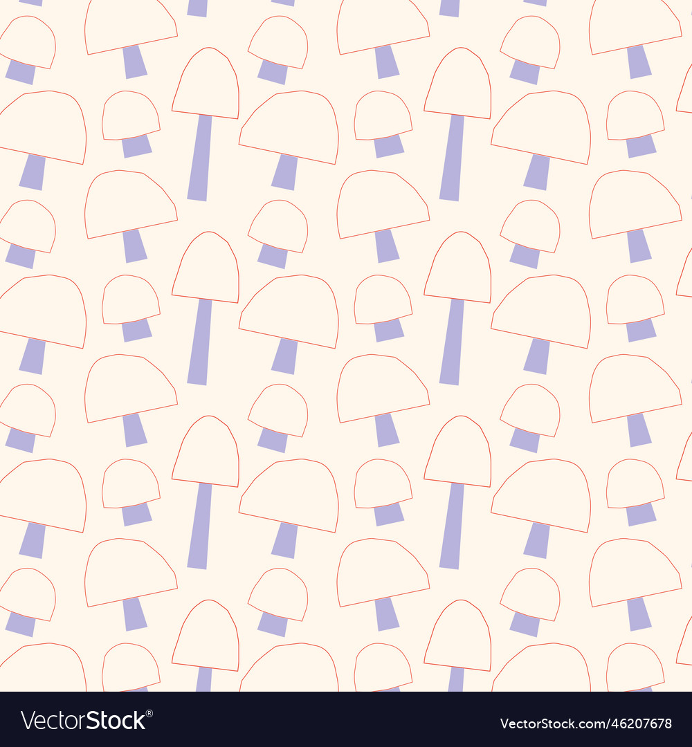 Mushroom pattern seamless pattern Royalty Free Vector Image