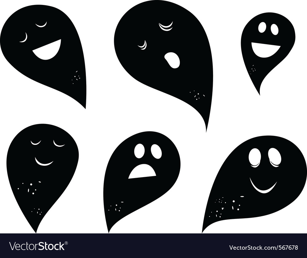 Simple ghosts Royalty Free Vector Image - VectorStock
