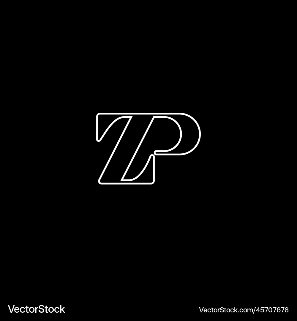 Zp or pz abstract outstanding professional Vector Image