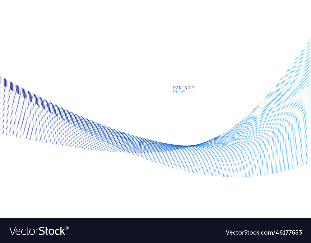 Blue airy particles flow design abstract Vector Image Blue airy particles flow design abstract Vector Image