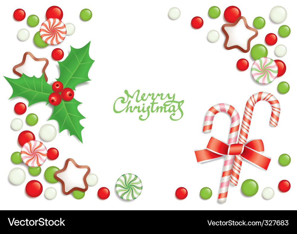 Christmas candy background Royalty Free Vector Image