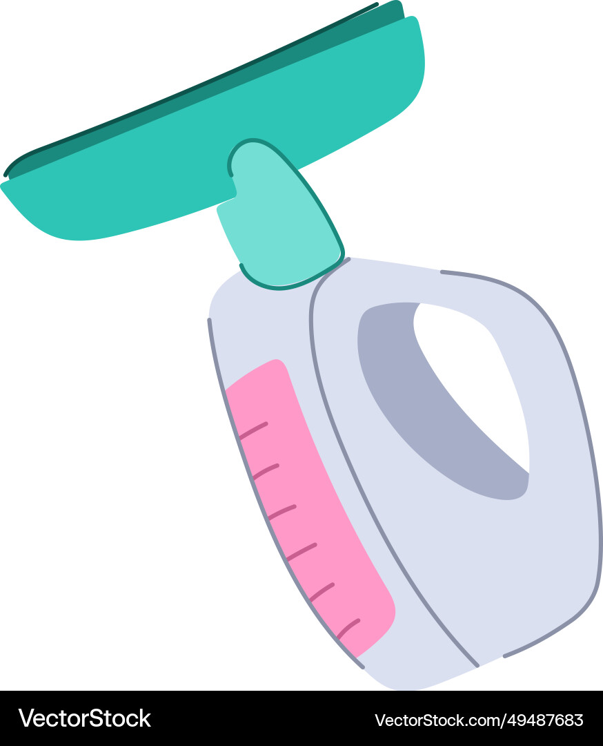 Cleaner window glass cleaning cartoon Royalty Free Vector