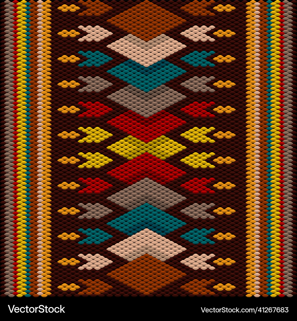 Folk ornament national pattern ethnic embroidery Vector Image