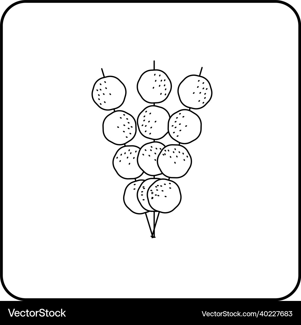 Meatballs food outline icon Royalty Free Vector Image