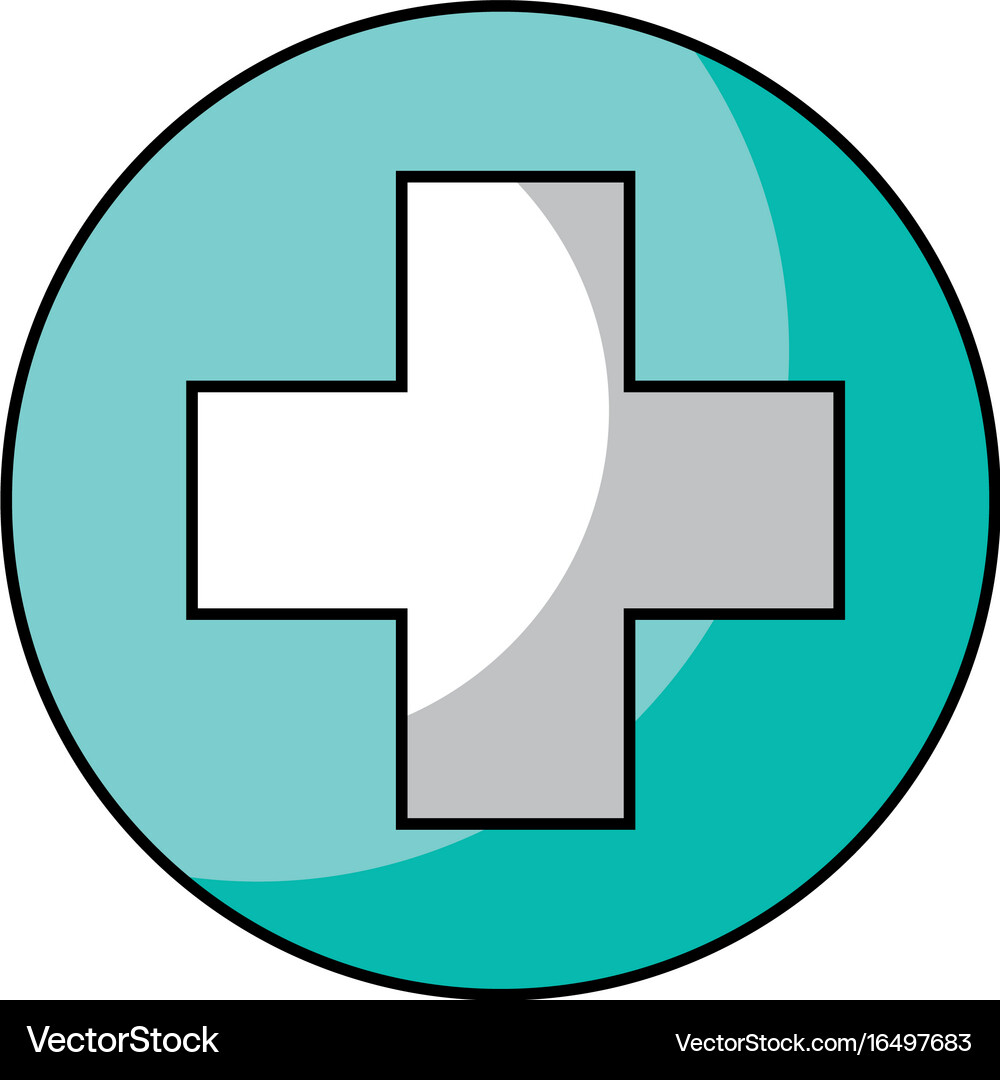 Medical cross isolated icon Royalty Free Vector Image