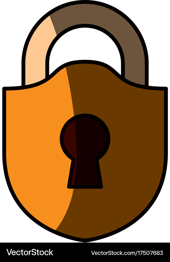 Padlock security symbol Royalty Free Vector Image