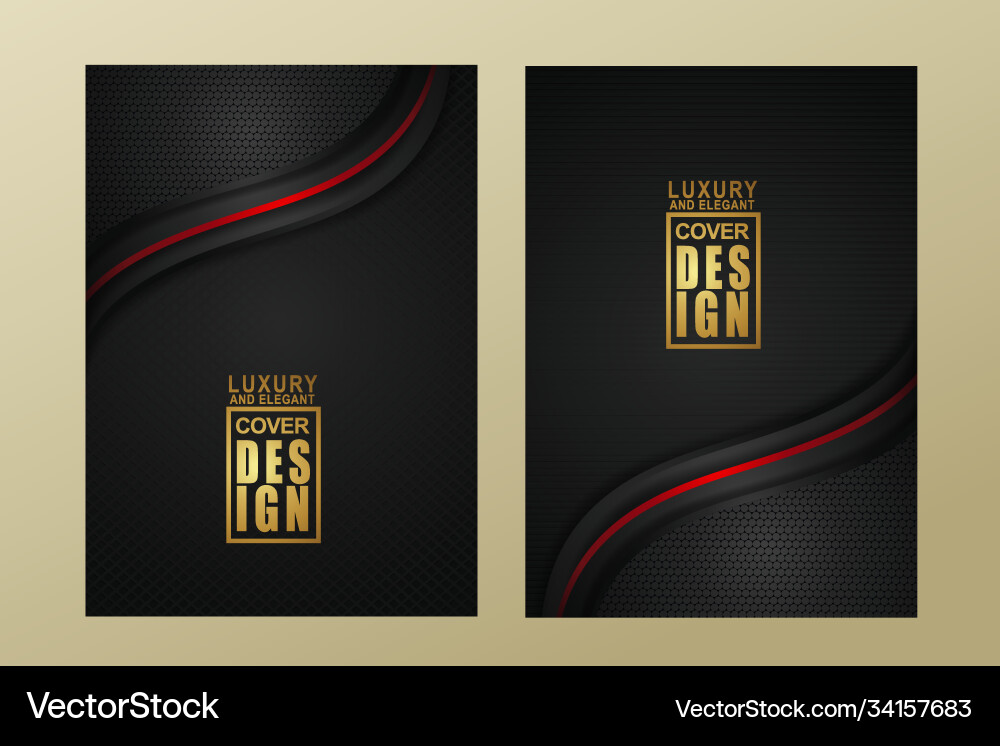 Set cover design template with luxury and elegant Vector Image