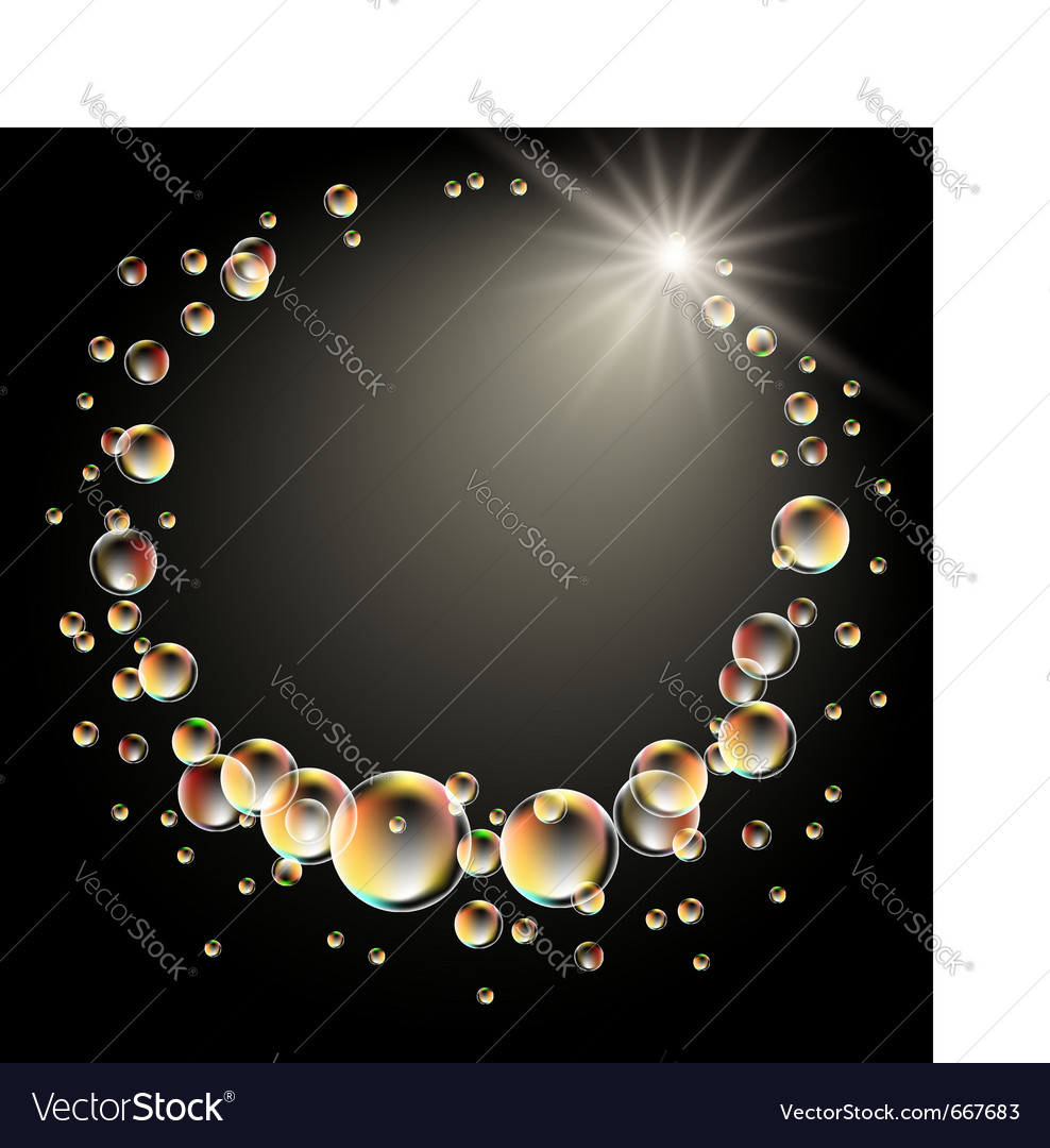 Star and bubbles Royalty Free Vector Image - VectorStock