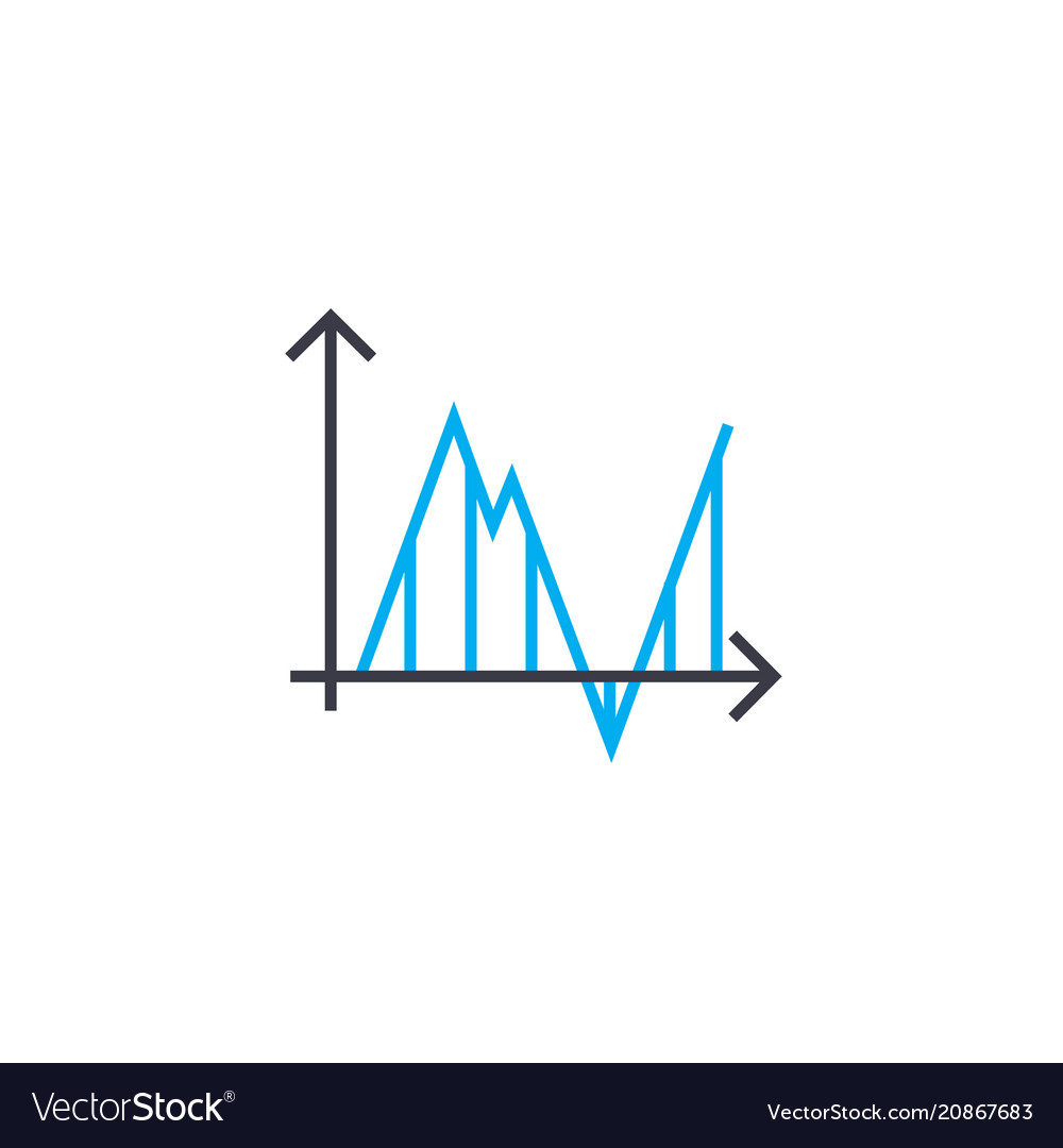 Time frame analysis thin line stroke icon Vector Image