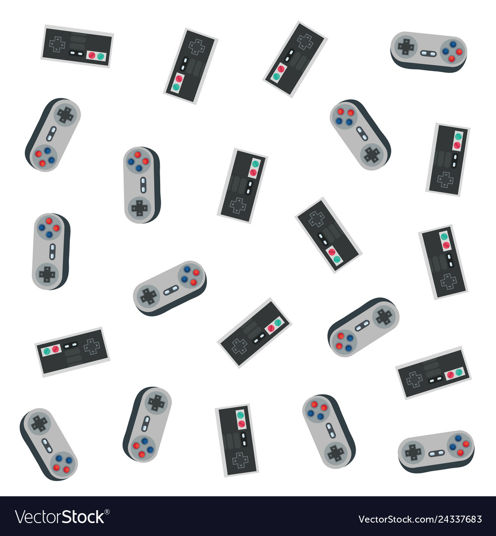 Video game controller white background Royalty Free Vector