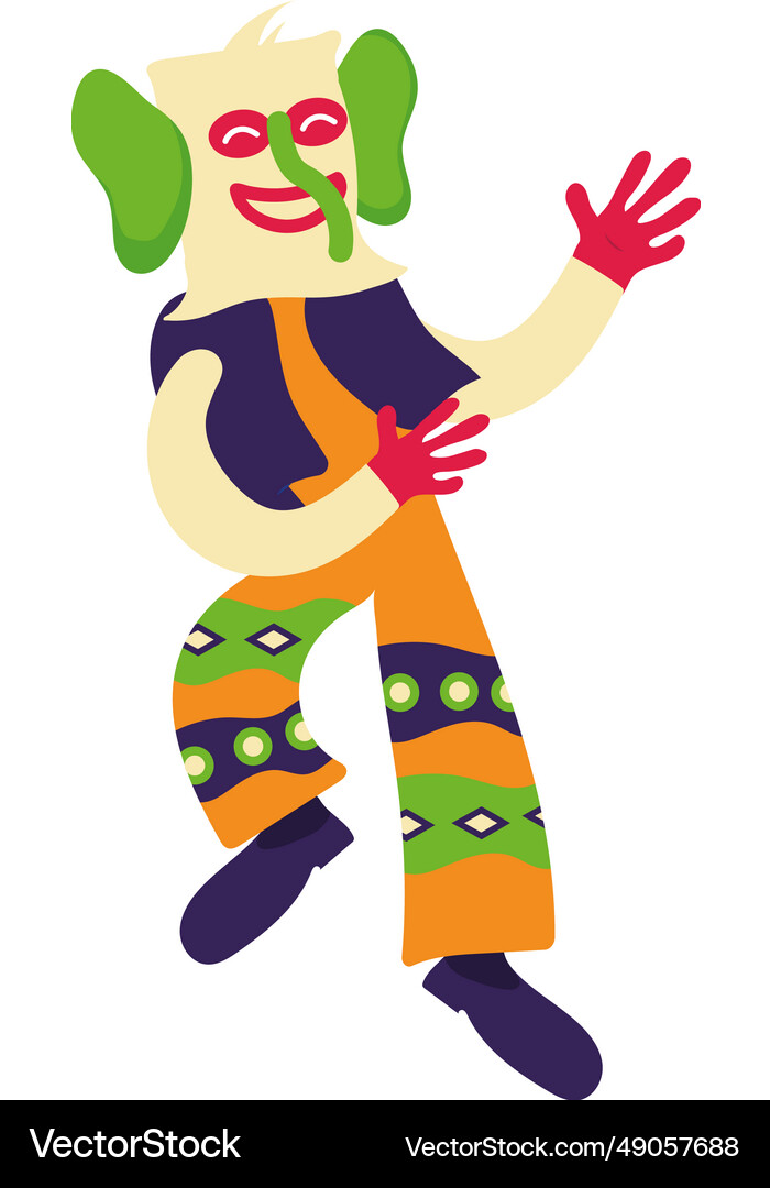 Barranquilla carnival marimonda Royalty Free Vector Image