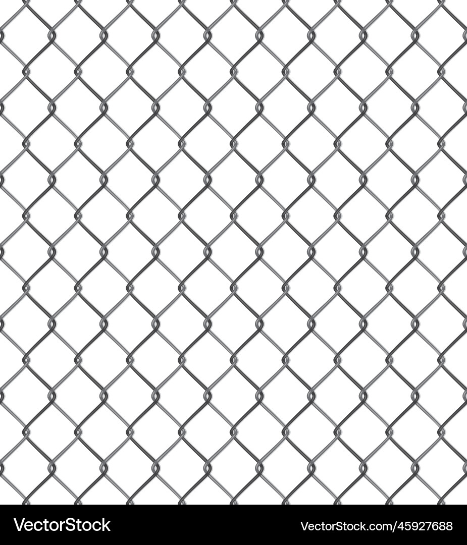 Chain link fence wire mesh steel Royalty Free Vector Image