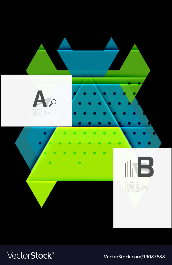 Color triangles background design Royalty Free Vector Image