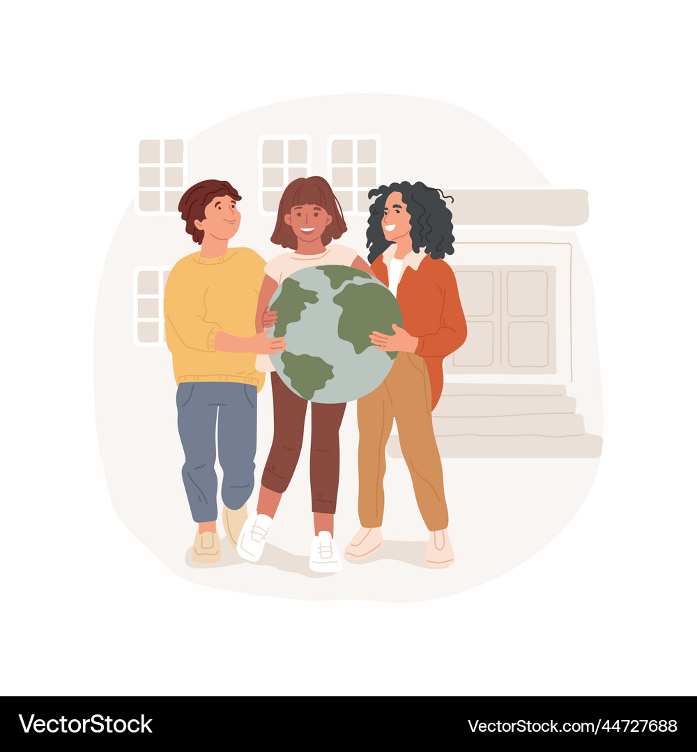 Earth day isolated cartoon Royalty Free Vector Image