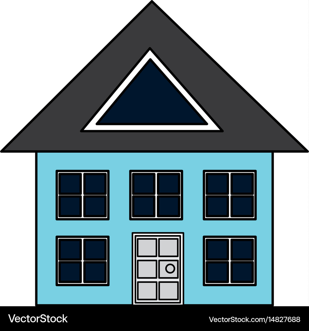 Exterior house isolated icon Royalty Free Vector Image