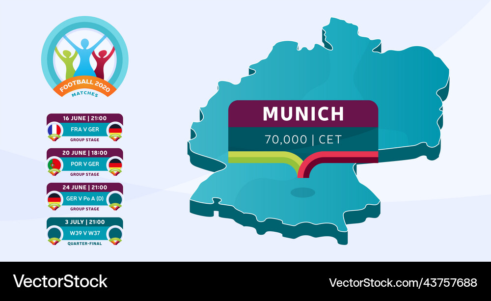 Isometric germany country map tagged in munich Vector Image