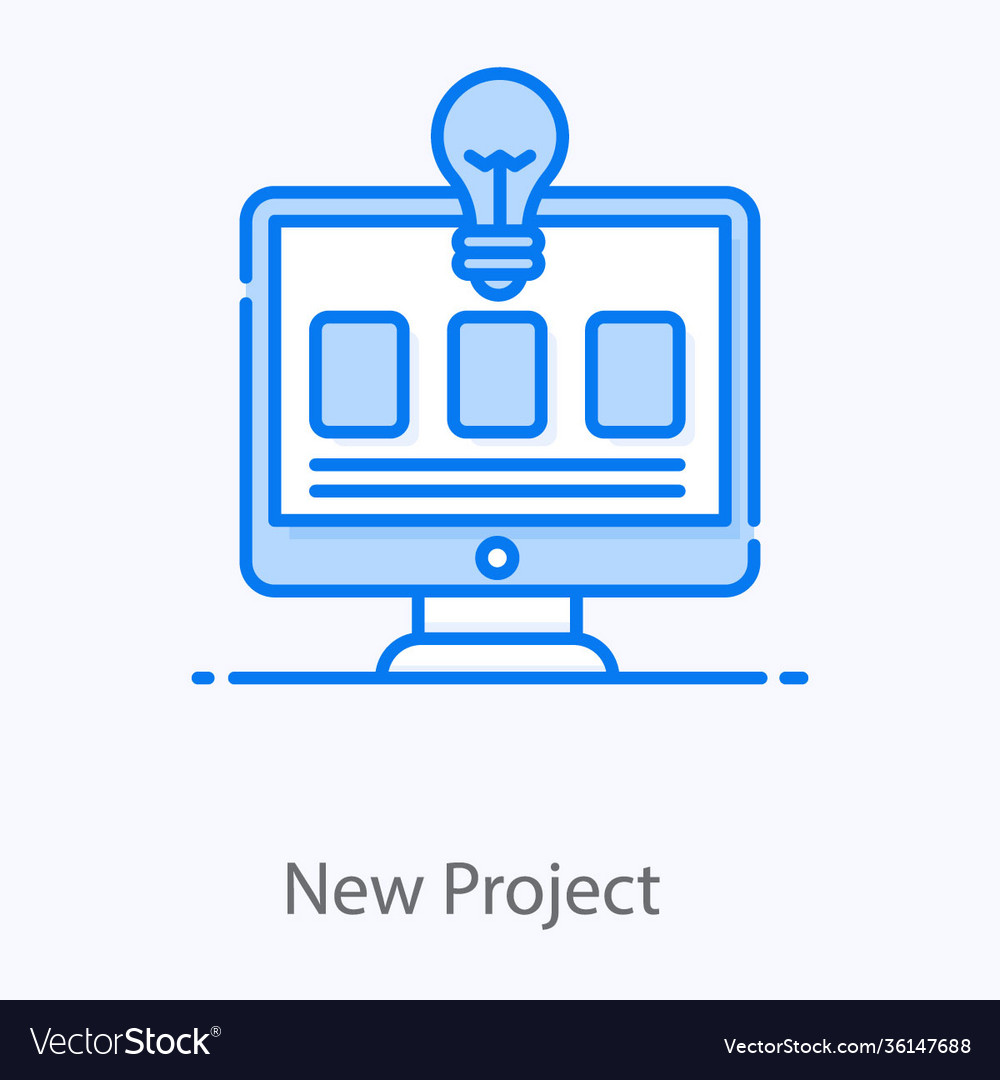 New project Royalty Free Vector Image - VectorStock