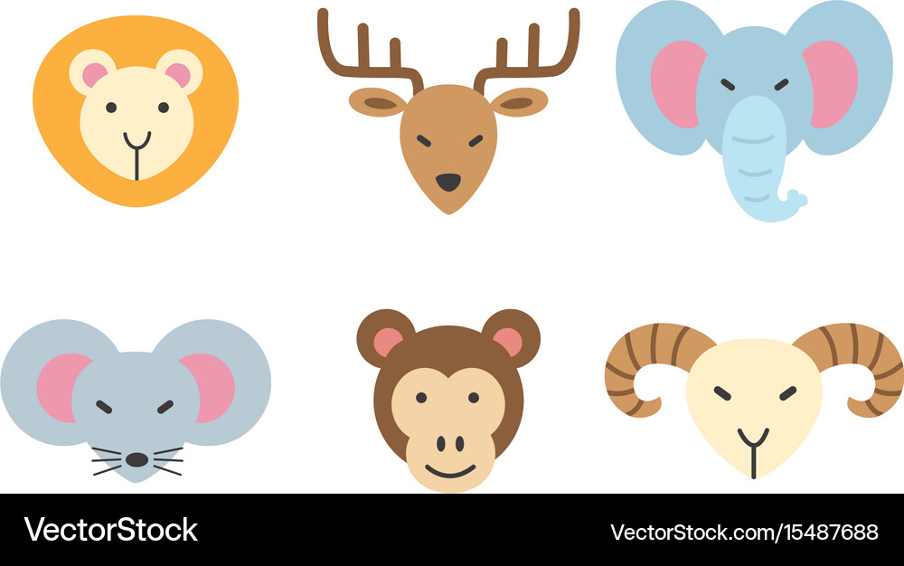 Set of animal icon Royalty Free Vector Image - VectorStock