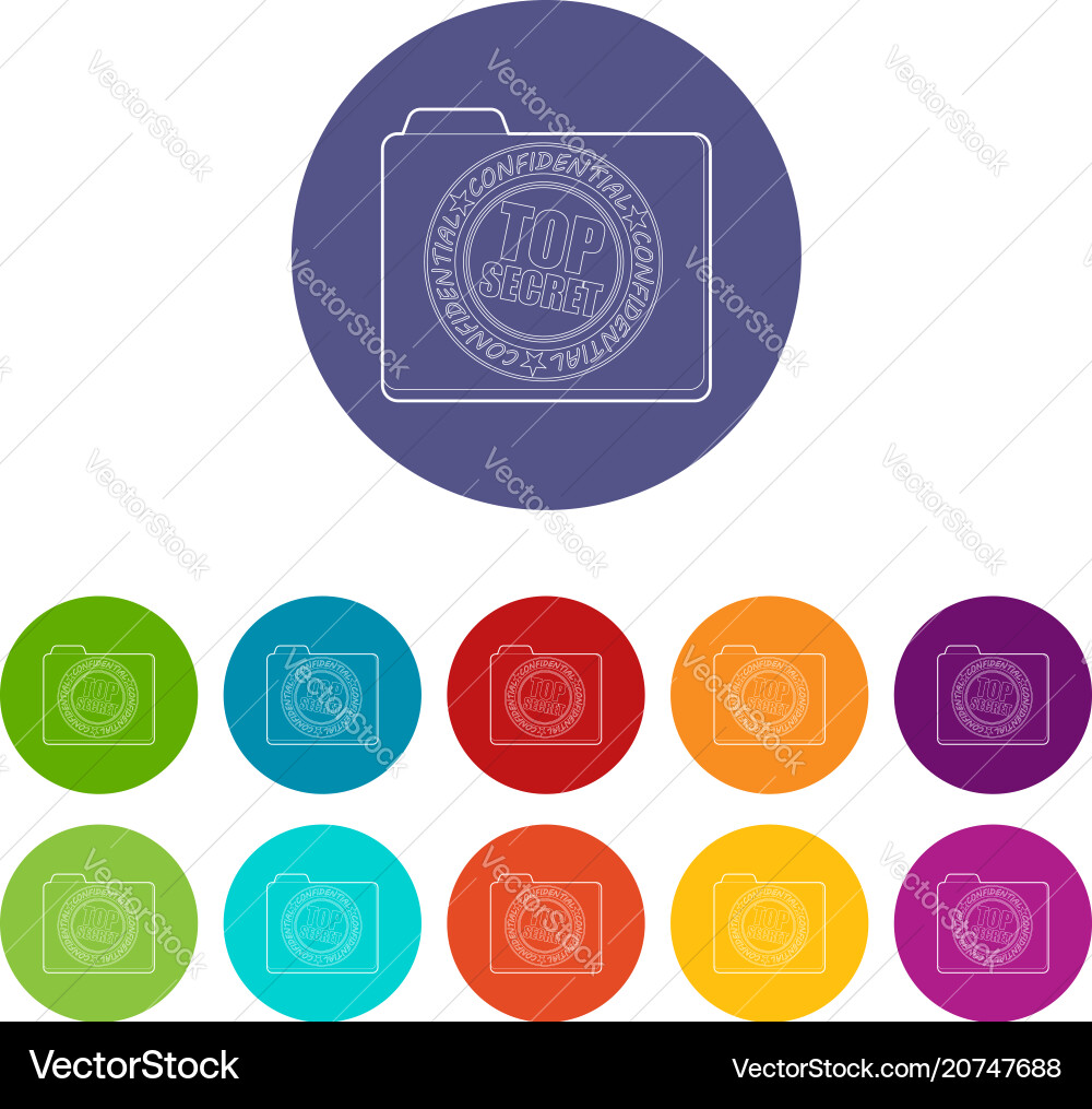 Top secret icon outline style Royalty Free Vector Image