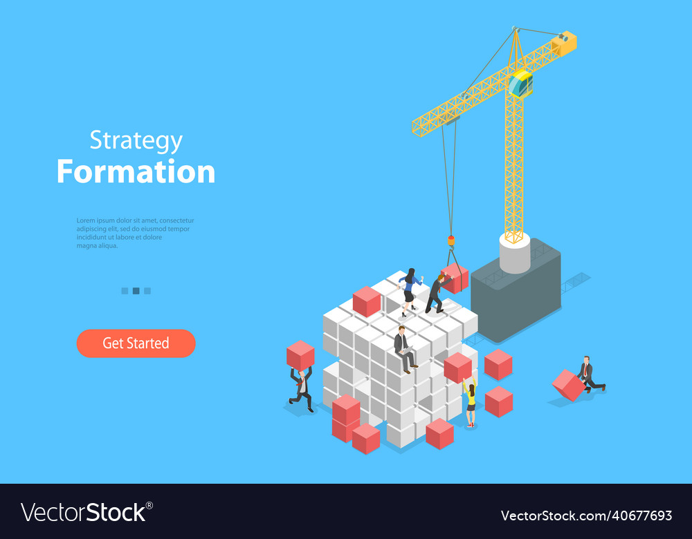 3d isometric flat conceptual Royalty Free Vector Image