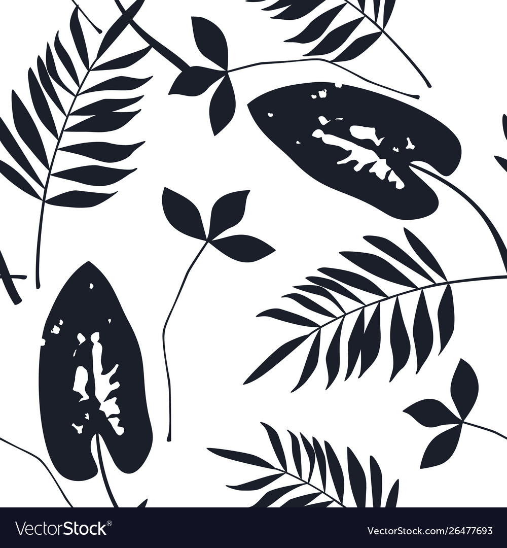 Abstract botanical seamless pattern herbal Vector Image