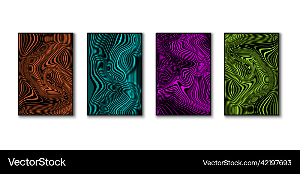 Abstract color liquid paint cover design Vector Image
