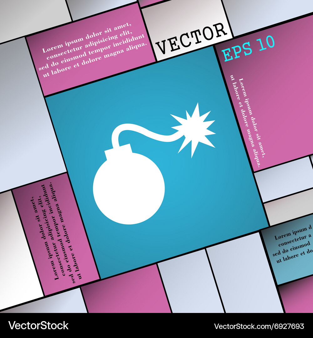 Bomb icon sign modern flat style for your design Vector Image