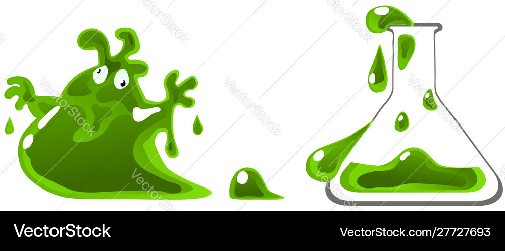 Chemical monster cartoon Royalty Free Vector Image