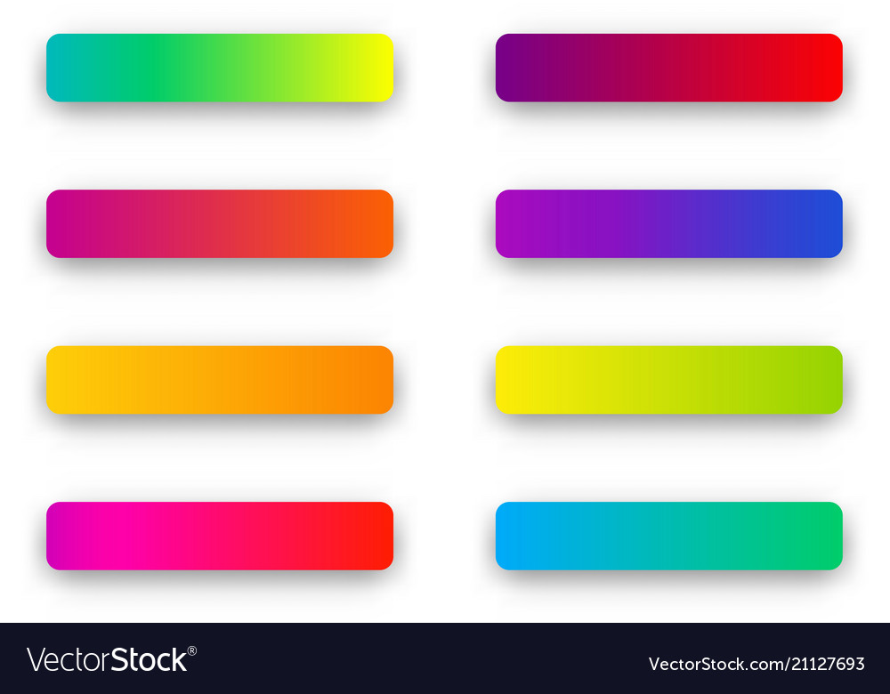 Colorful rectangular icon templates isolated on Vector Image