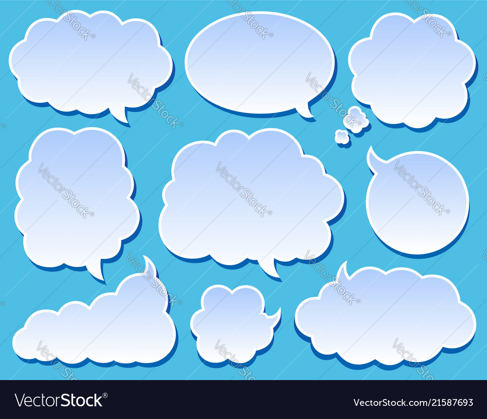 Comics bubbles collection 2 Royalty Free Vector Image