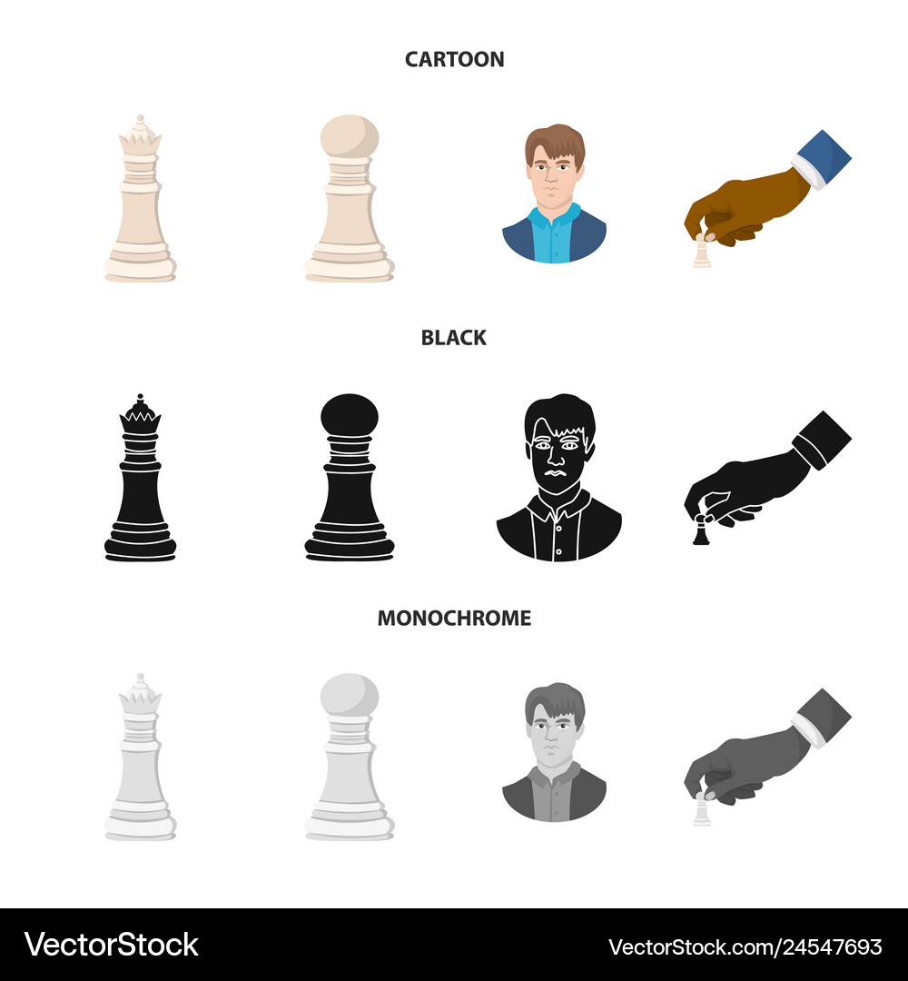Design of checkmate and thin logo set Royalty Free Vector