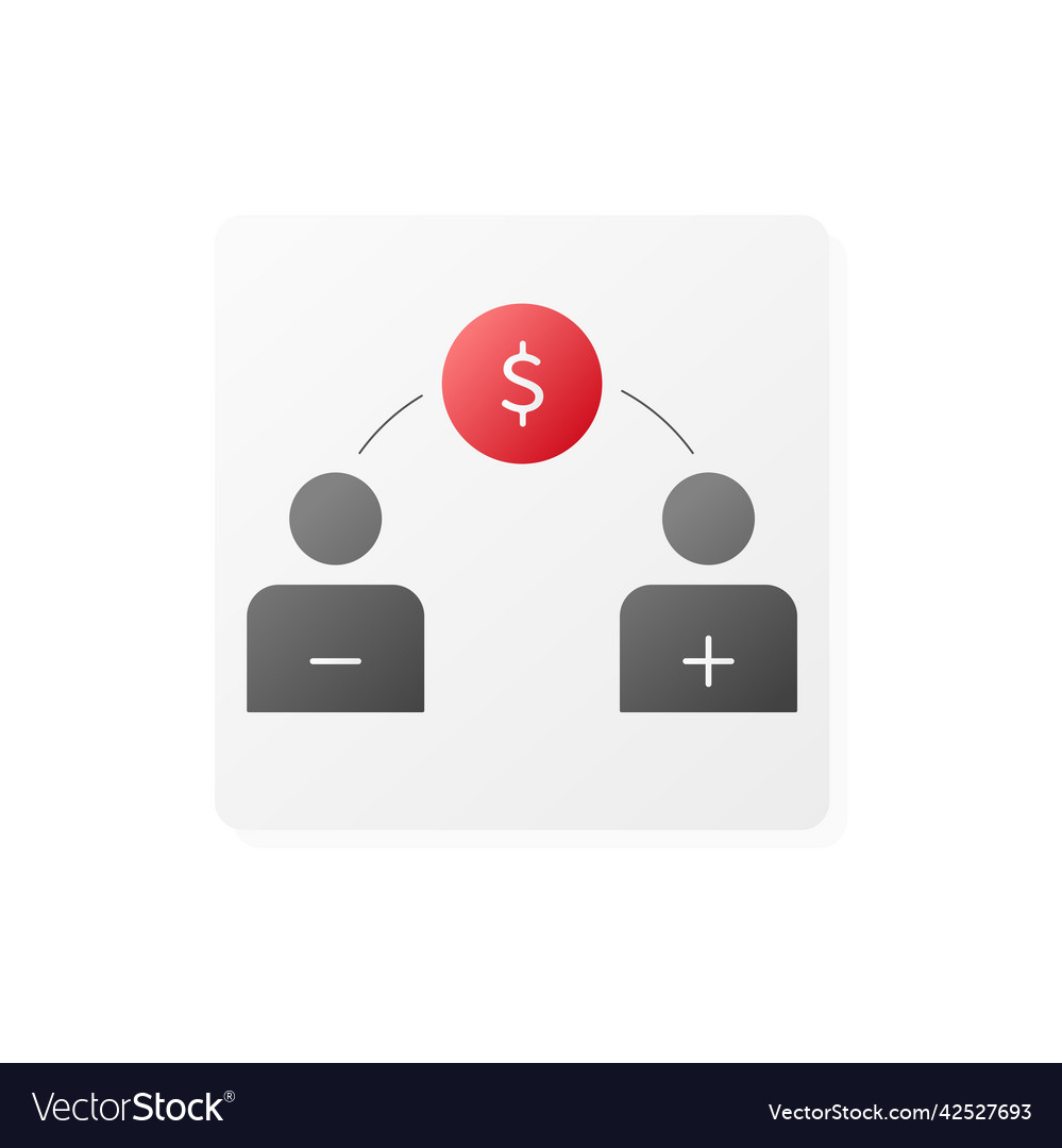 Flat icon money exchange between people sales Vector Image Flat icon money exchange between people sales Vector Image