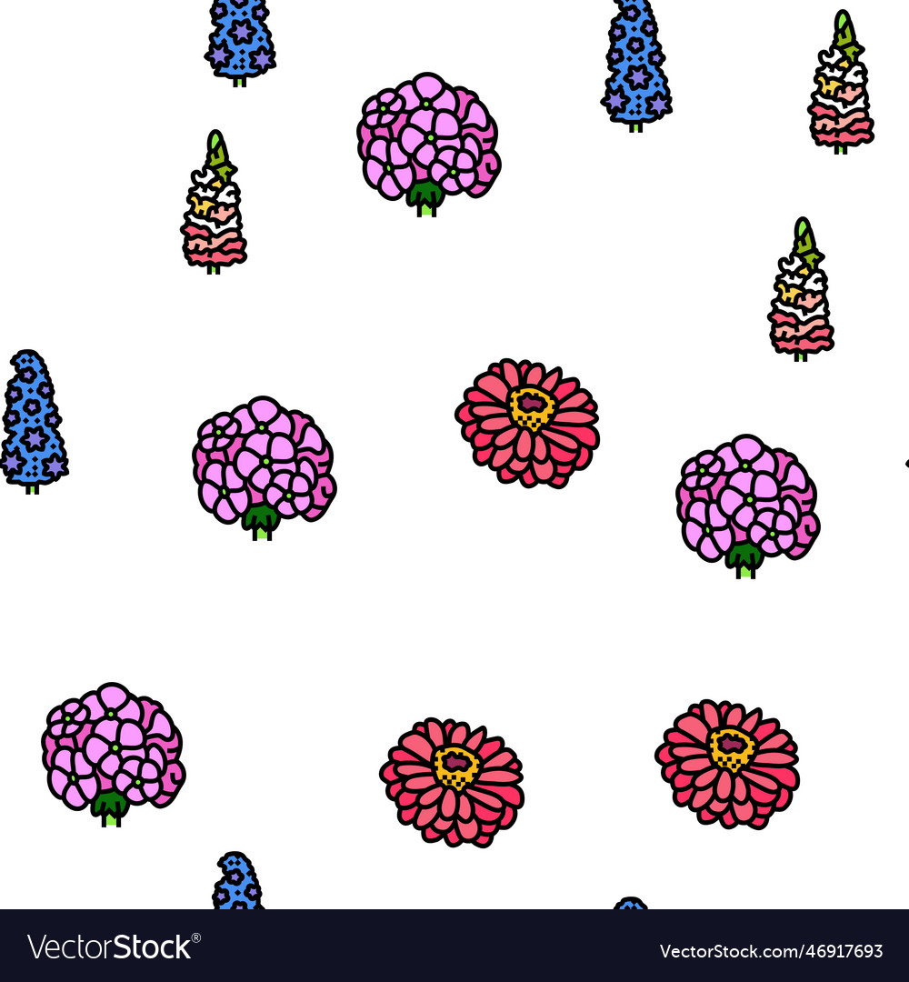 Flower spring floral blossom seamless Royalty Free Vector