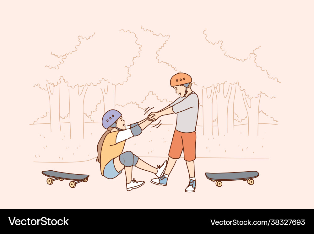 Helping hand and friendship concept Royalty Free Vector