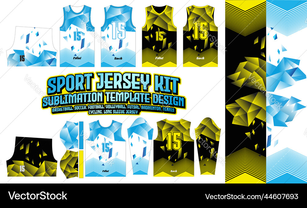Jersey apparel sport wear sublimation pattern 66 Vector Image