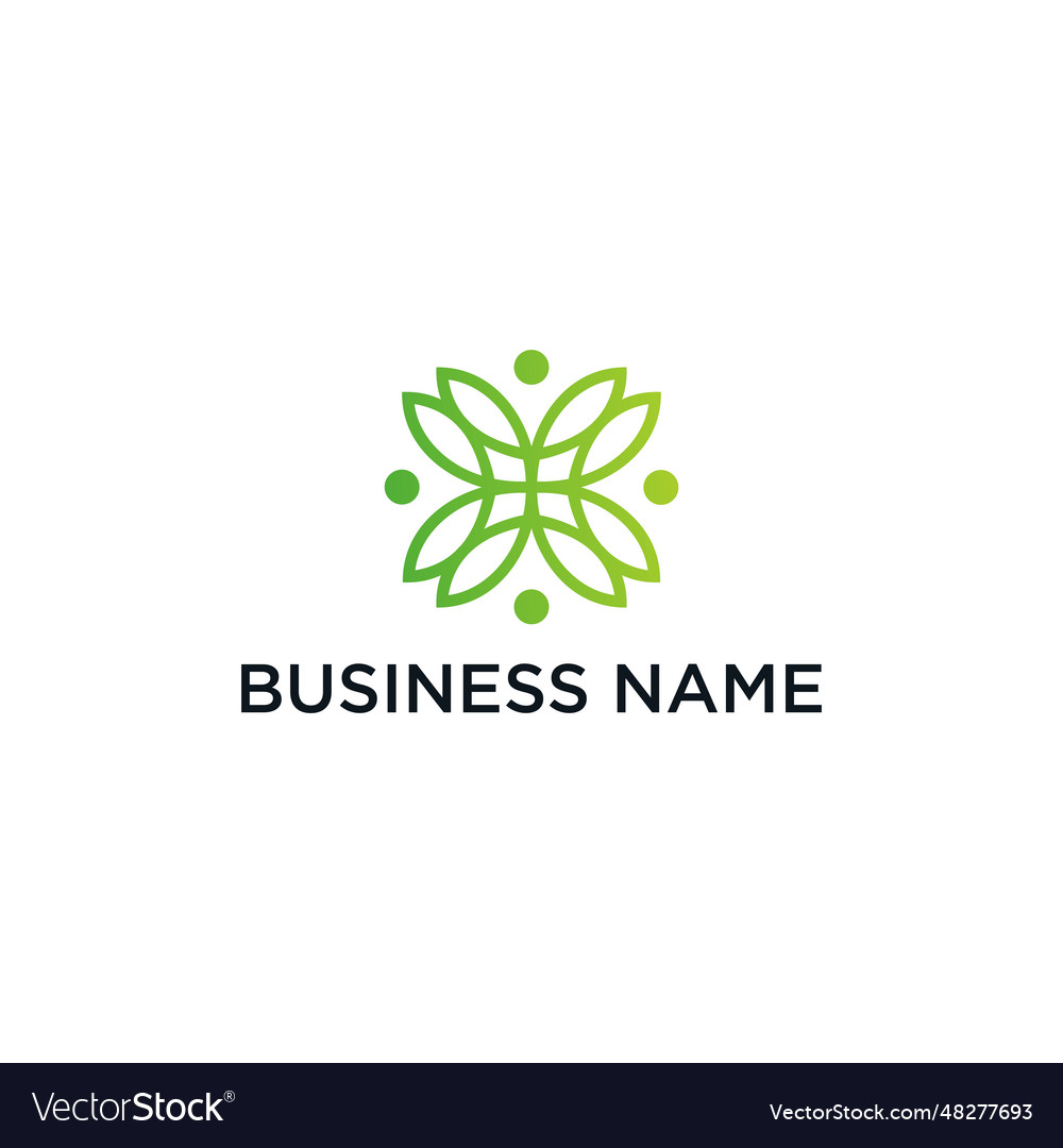 Monogram flowers Royalty Free Vector Image - VectorStock