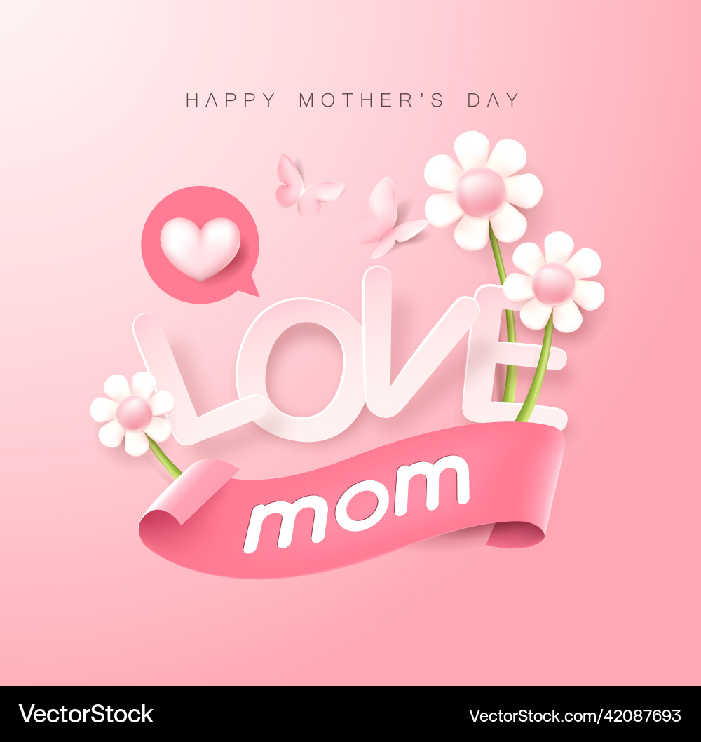 Mothers day poster banner background layout Vector Image