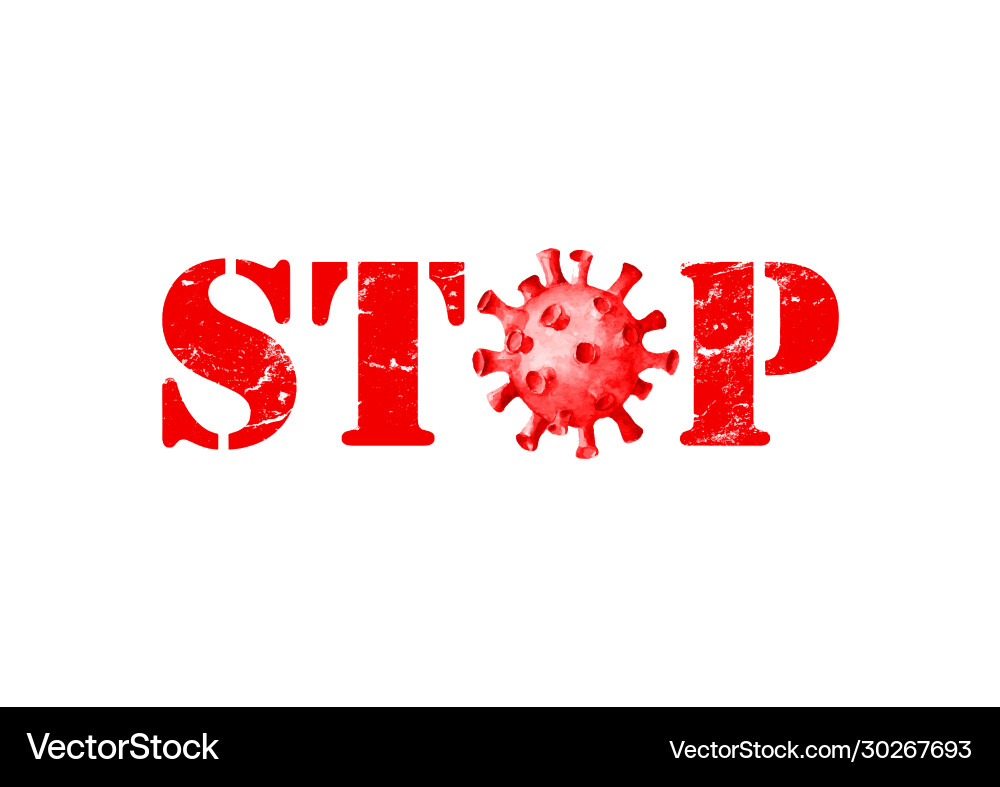 Red sign stop coronavirus isolated on white Vector Image