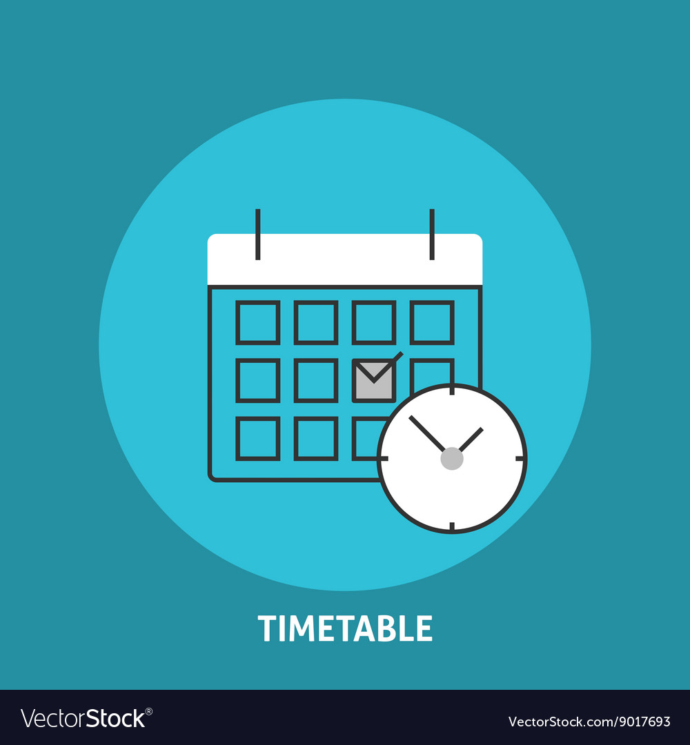 Timetable Royalty Free Vector Image - VectorStock