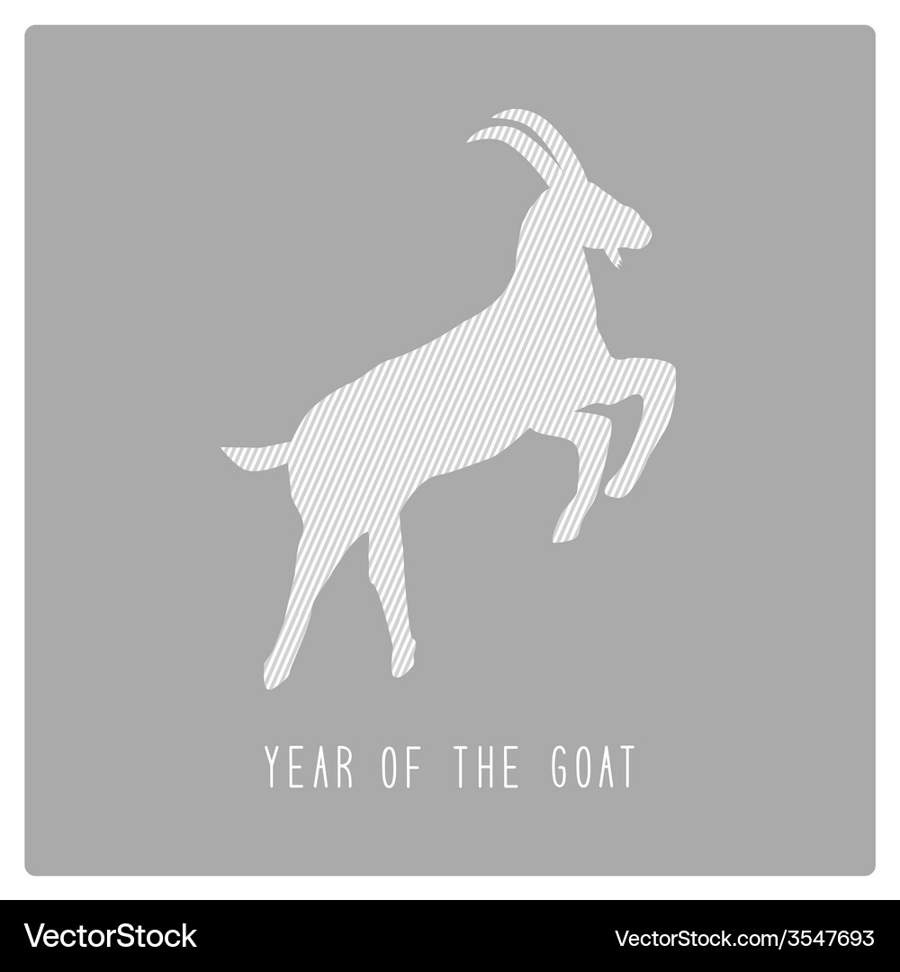 Year of the goat9 Royalty Free Vector Image - VectorStock