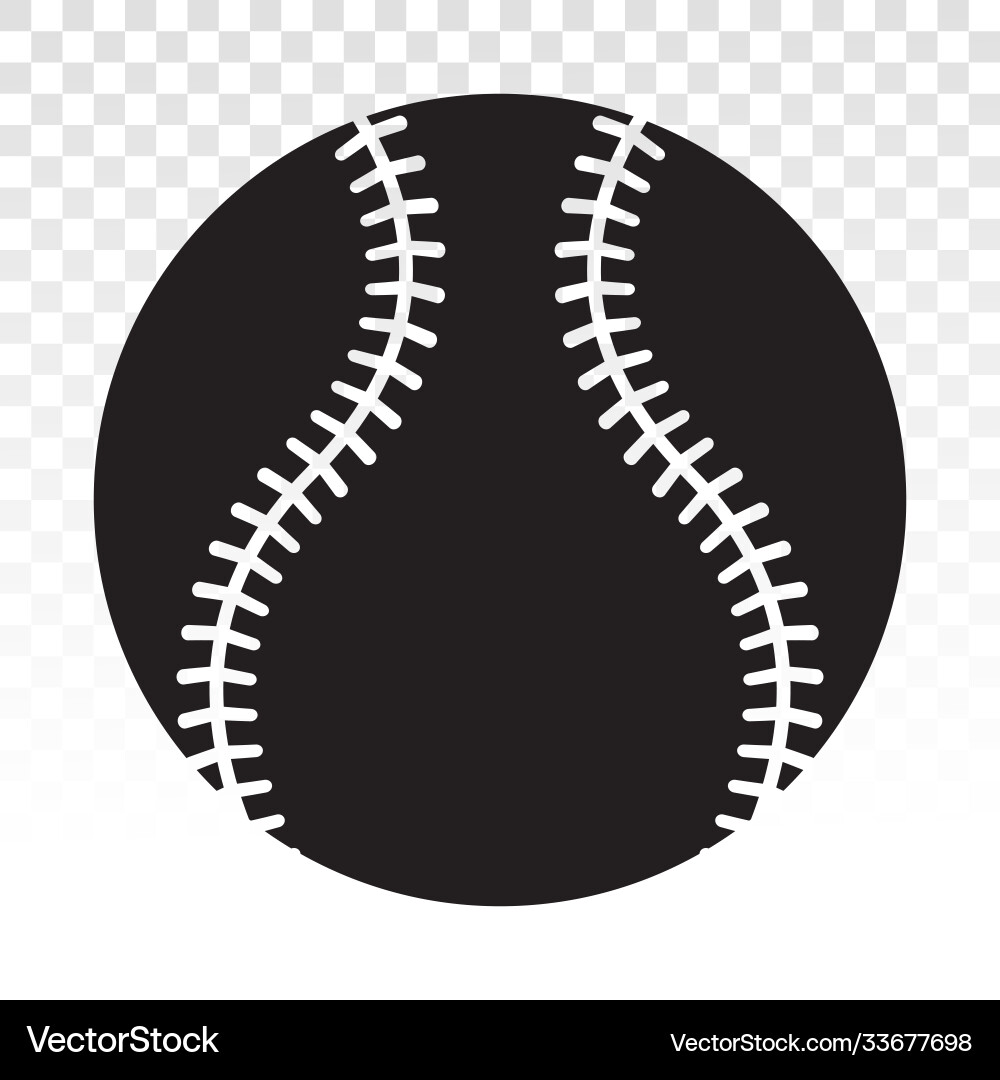 Baseball ball flat icon for sport apps or website Vector Image