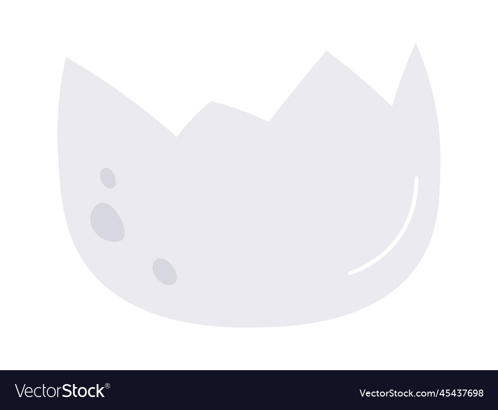 Broken eggshell flat icon exotic egg Royalty Free Vector